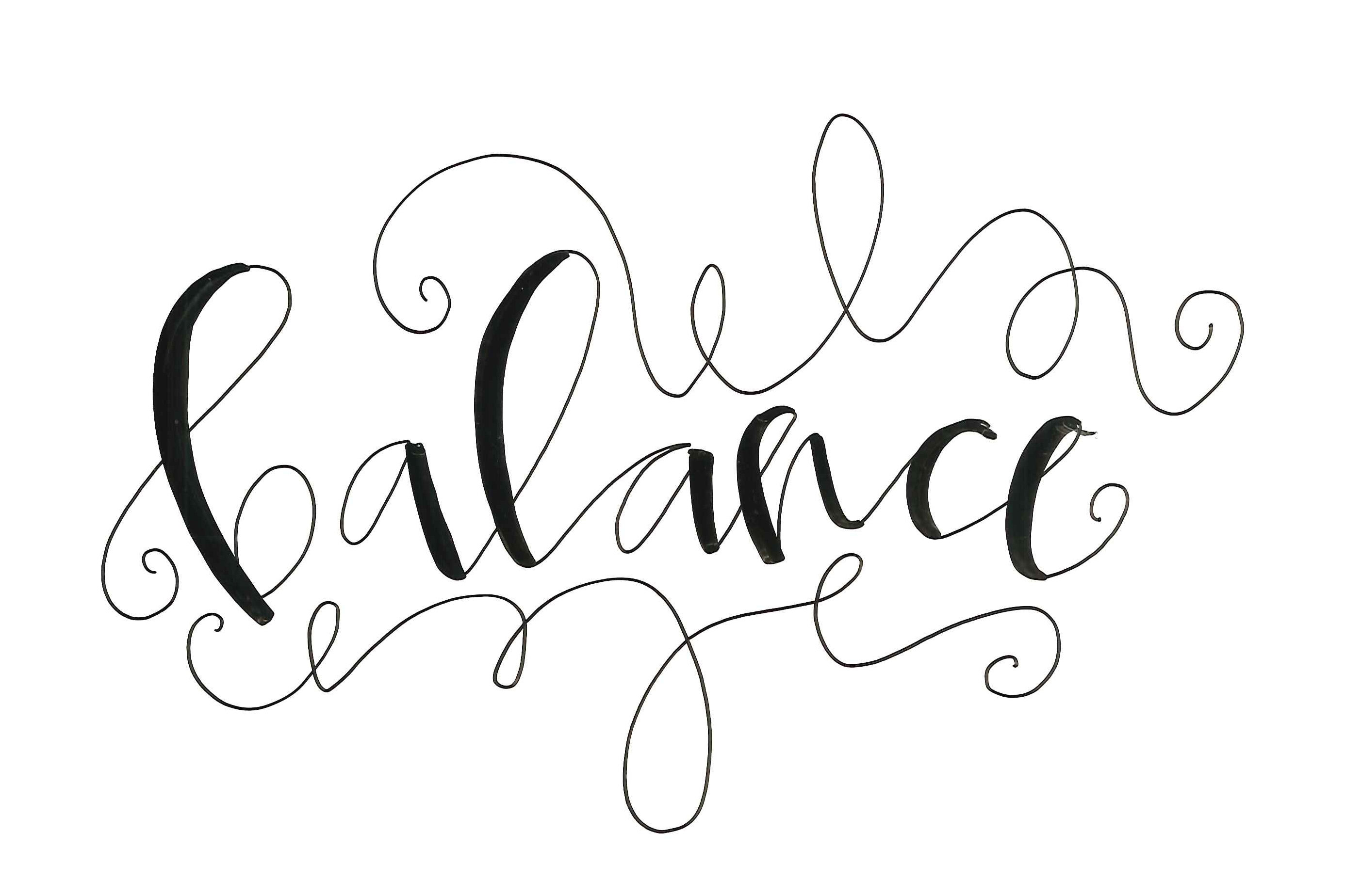 Ebern Designs Balance Script - Wrapped Canvas Textual Art | Wayfair
